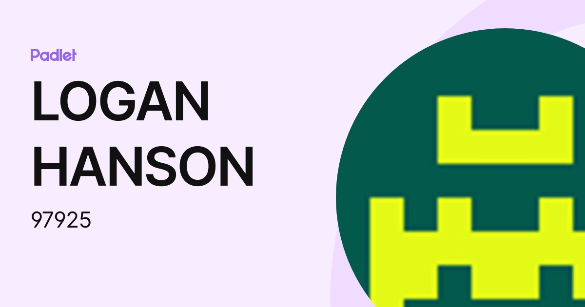 LOGAN HANSON (97925) profile | Padlet