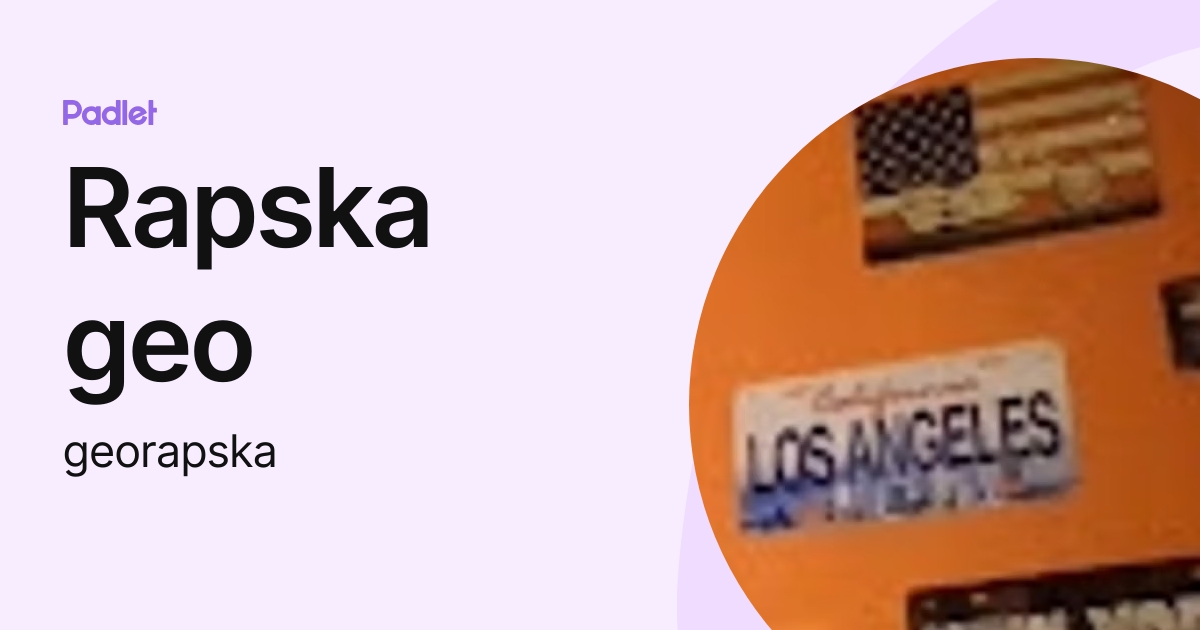 Rapska geo (georapska) profile | Padlet