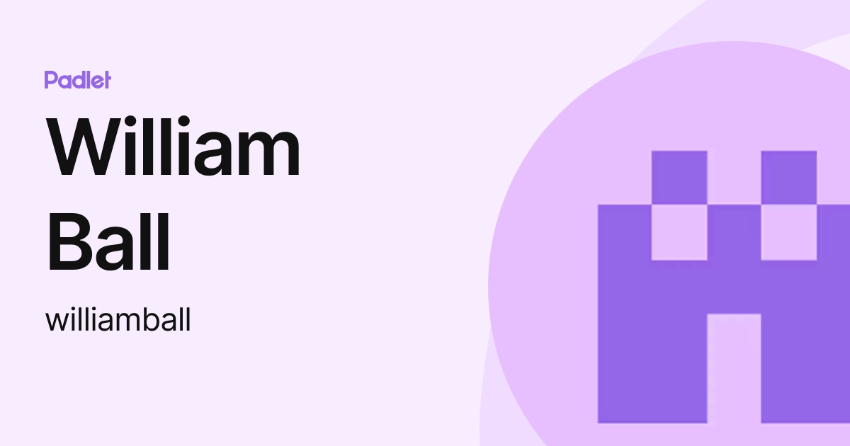 William Ball Williamball Profile Padlet