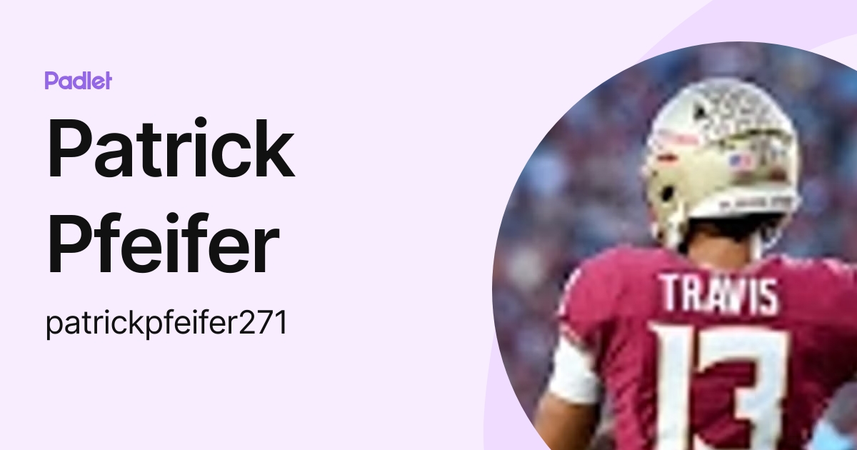 Patrick Pfeifer (patrickpfeifer271) profile | Padlet