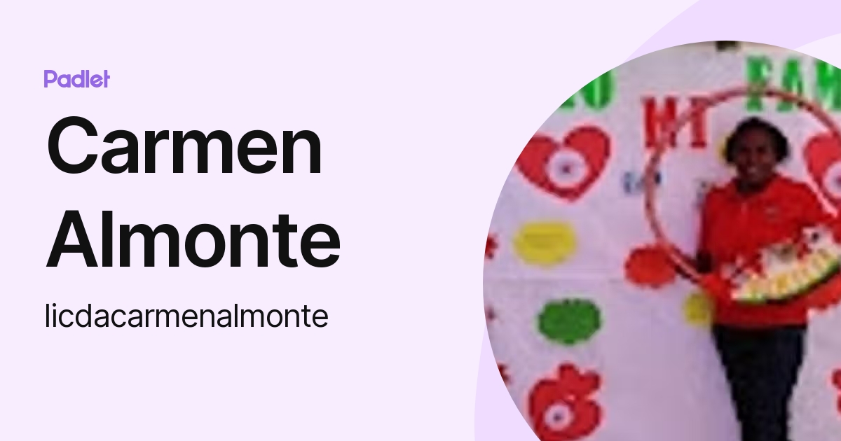 Carmen Almonte (licdacarmenalmonte) profile | Padlet
