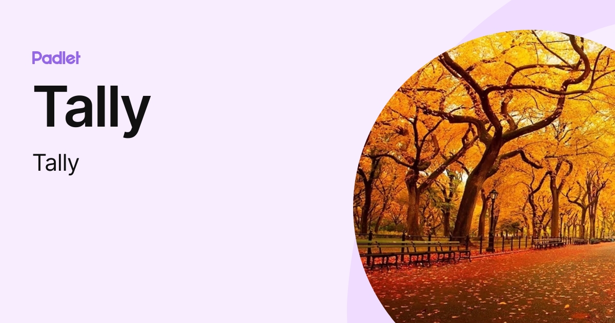 Tally (Tally) profile | Padlet