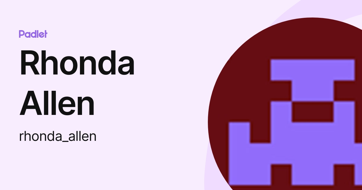 Rhonda Allen (rhonda_allen) profile | Padlet