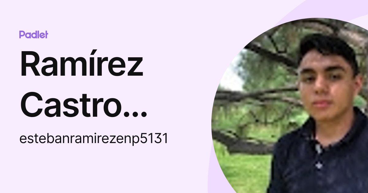 Ramírez Castro Esteban Yael (estebanramirezenp5131) profile | Padlet
