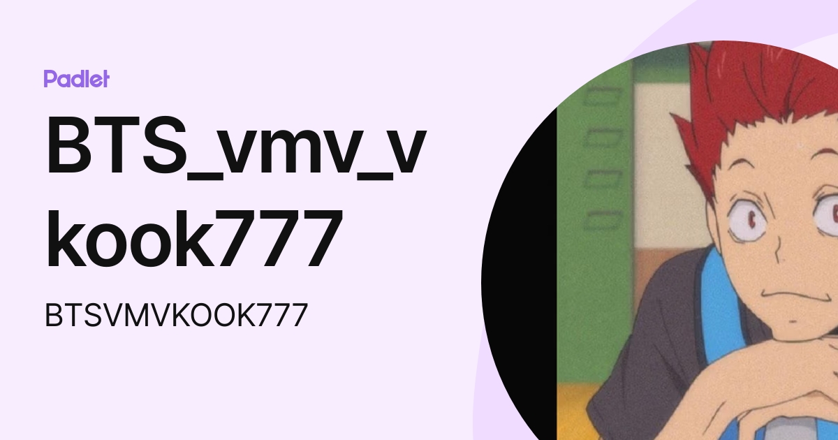 BTS_vmv_vkook777 (BTSVMVKOOK777) profile | Padlet