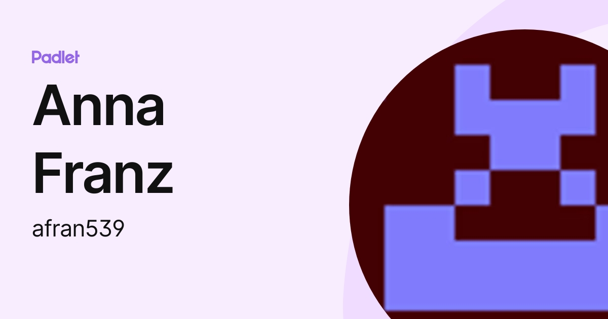 Anna Franz (afran539) profile | Padlet