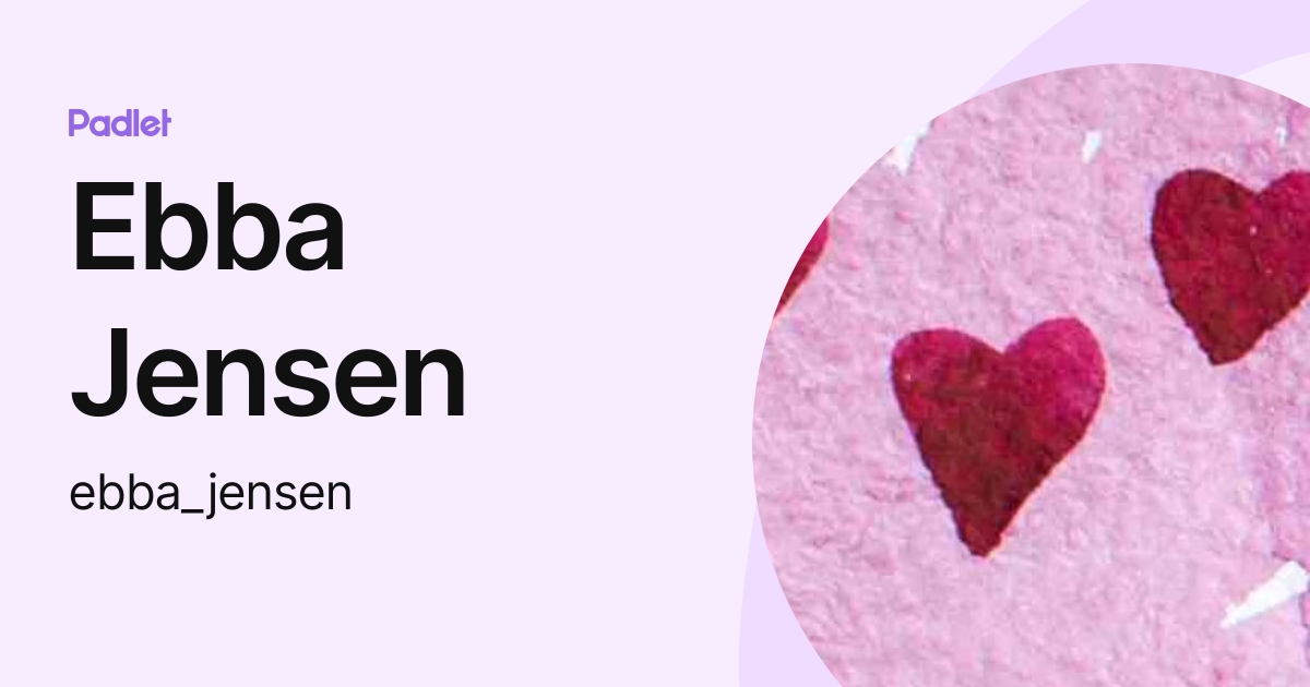 Ebba Jensen (ebba_jensen) profile | Padlet
