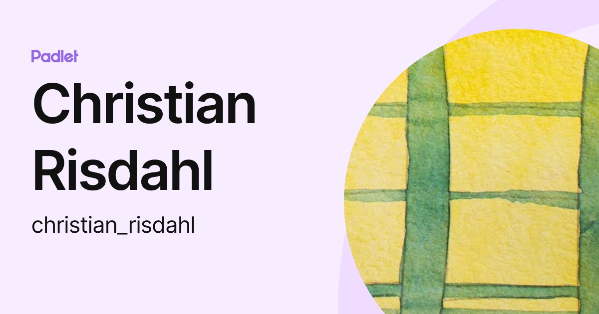 Christian Risdahl (christian_risdahl) profile | Padlet