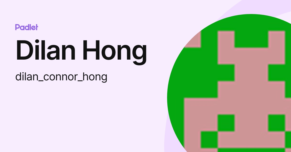 Dilan Hong (dilan_connor_hong) profile | Padlet