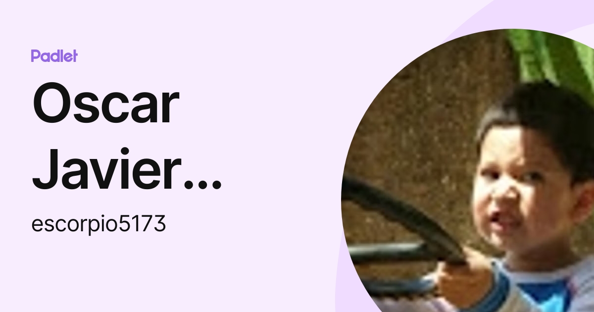 Oscar Javier Minaya Vilar (escorpio5173) profile | Padlet