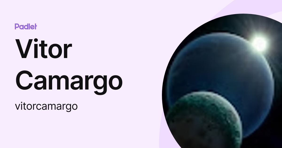 Vitor Camargo (vitorcamargo) profile | Padlet