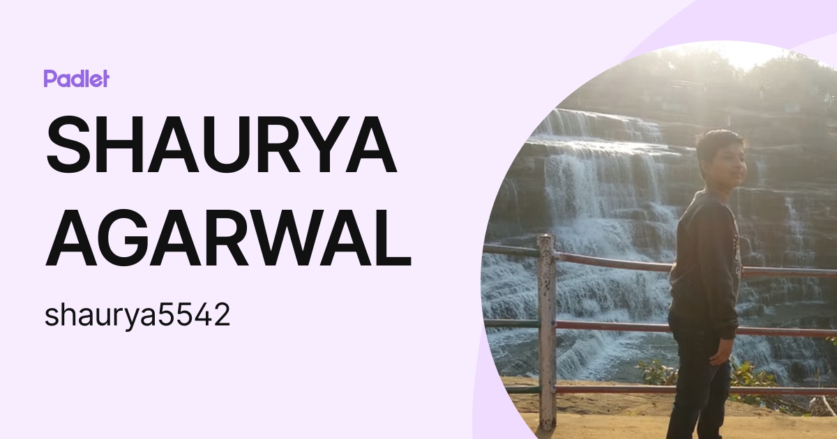 SHAURYA AGARWAL (shaurya5542) profile | Padlet