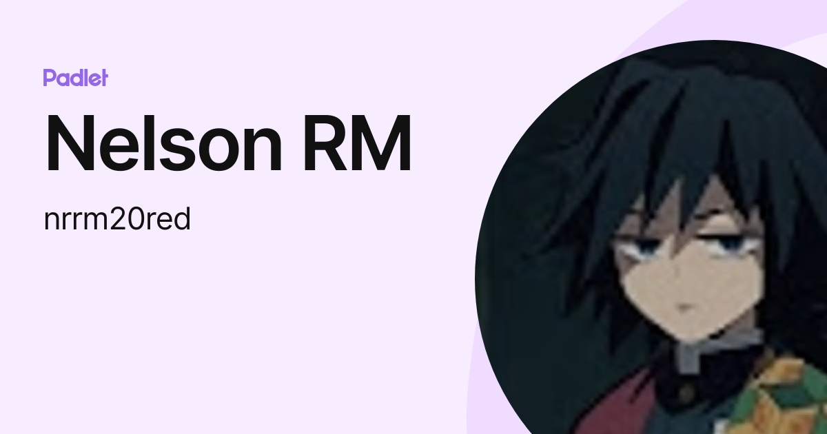 Nelson RM (nrrm20red) profile | Padlet