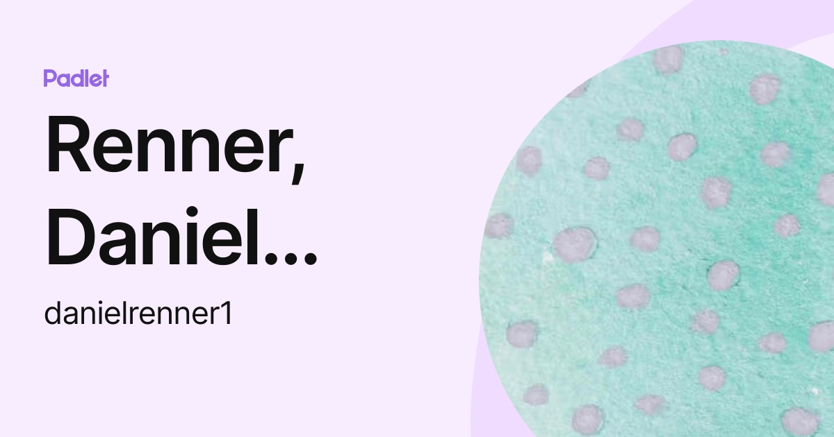 Renner, Daniel (MORGENSTERN AG) (danielrenner1) profile | Padlet