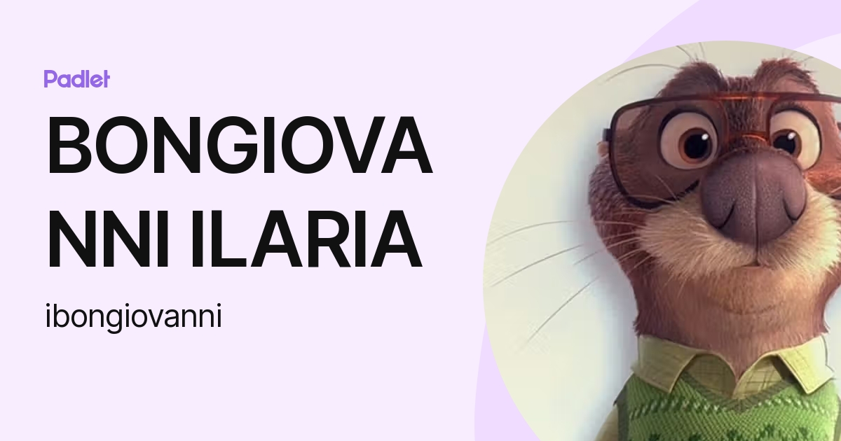 BONGIOVANNI ILARIA (ibongiovanni) profile | Padlet