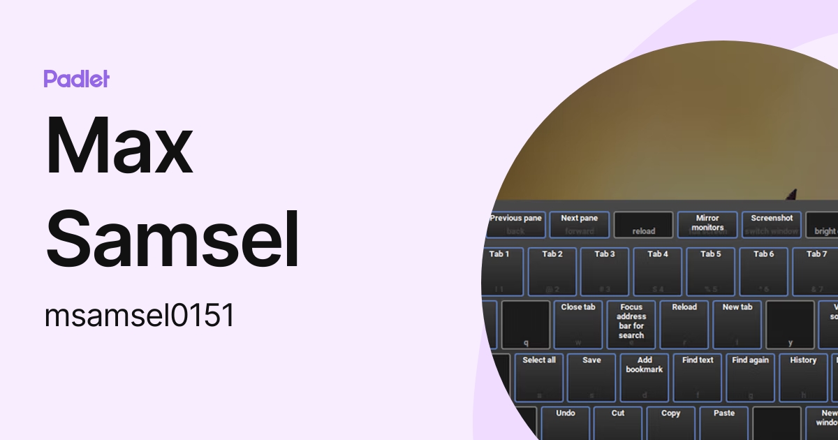 Max Samsel (msamsel0151) profile | Padlet