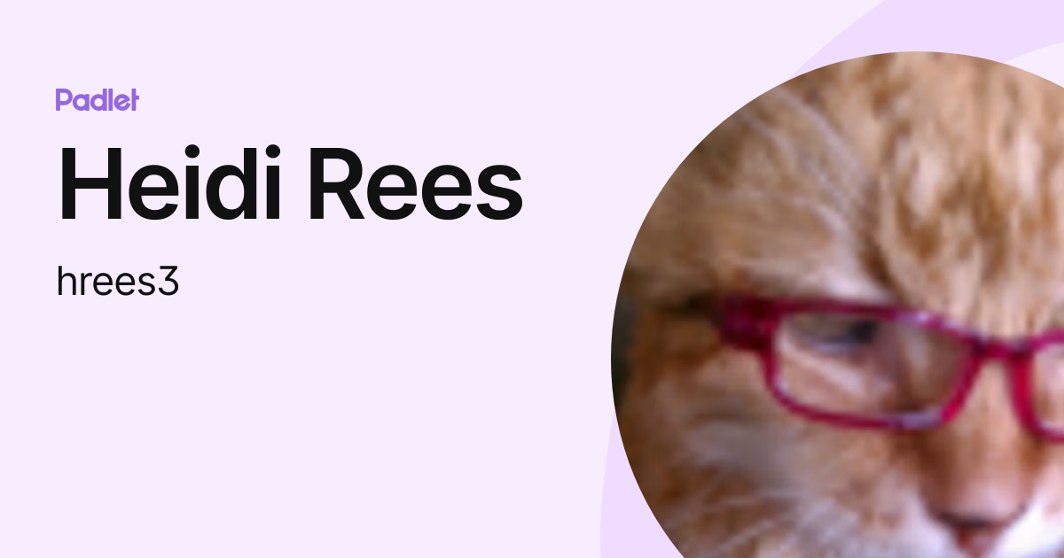 Heidi Rees (hrees3) profile | Padlet