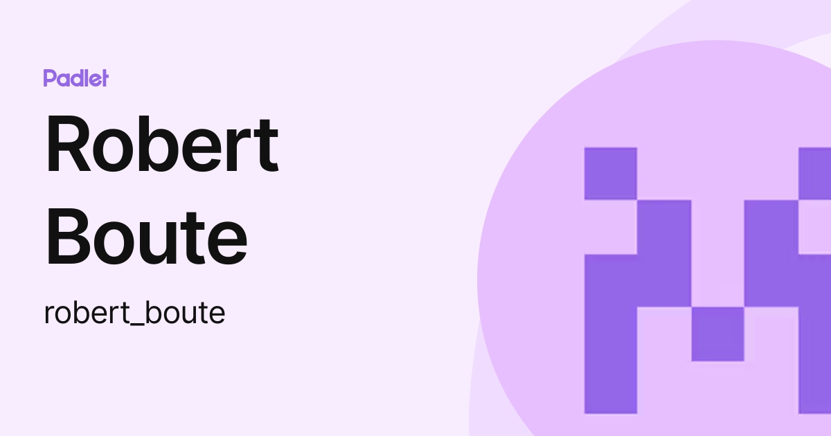 Robert Boute (robert_boute) profile | Padlet