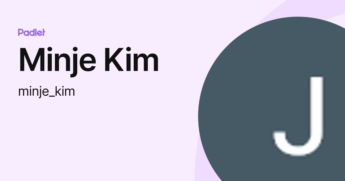 Minje Kim (minje_kim) profile | Padlet