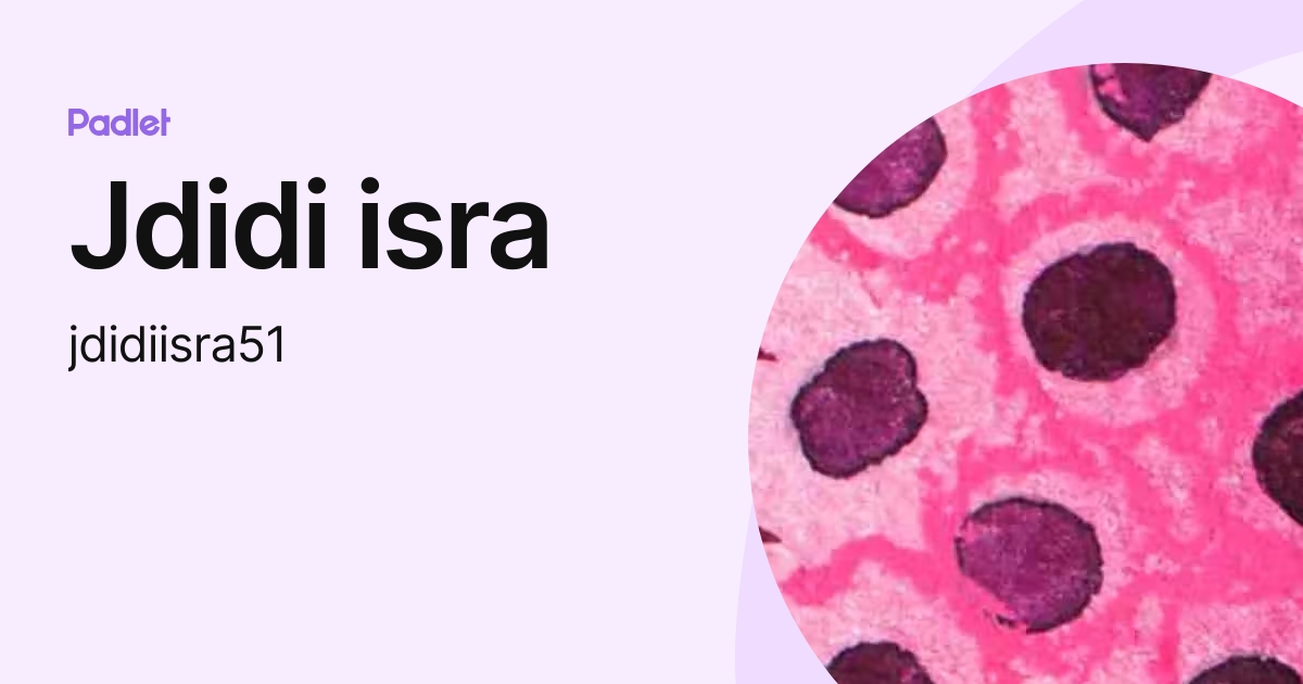 Jdidi isra (jdidiisra51) profile | Padlet