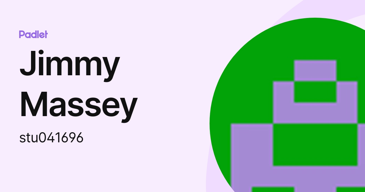 Jimmy Massey (stu041696) profile | Padlet