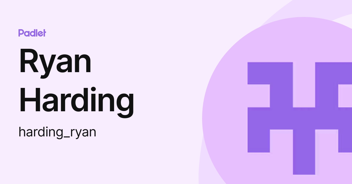 Ryan Harding (harding_ryan) profile | Padlet