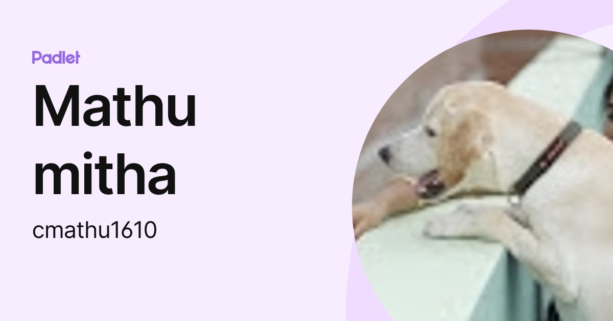 Mathu mitha (cmathu1610) profile | Padlet