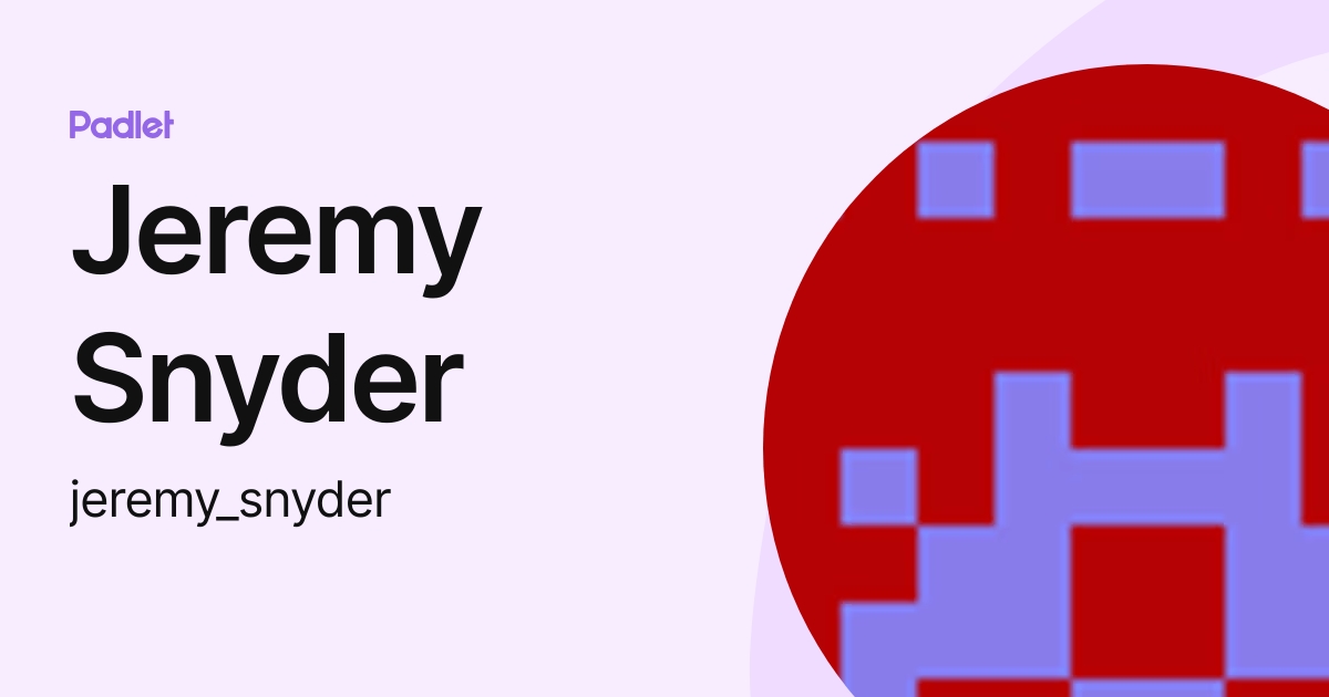 Jeremy Snyder (jeremy_snyder) profile | Padlet