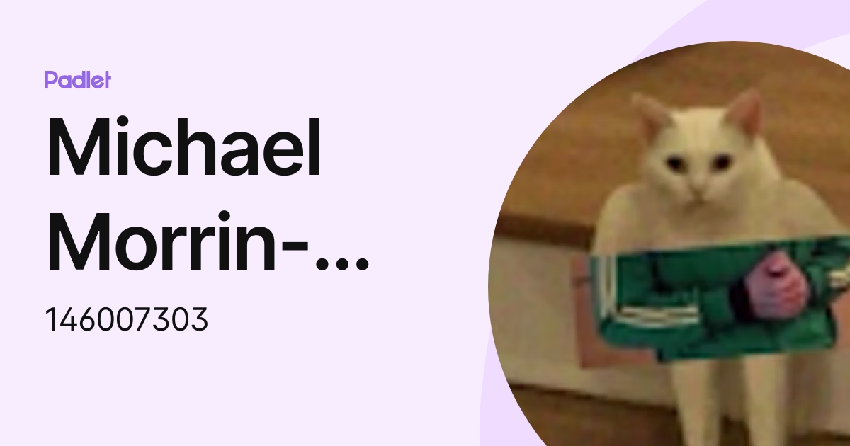 Michael Morrin-146007303 (146007303) profile | Padlet