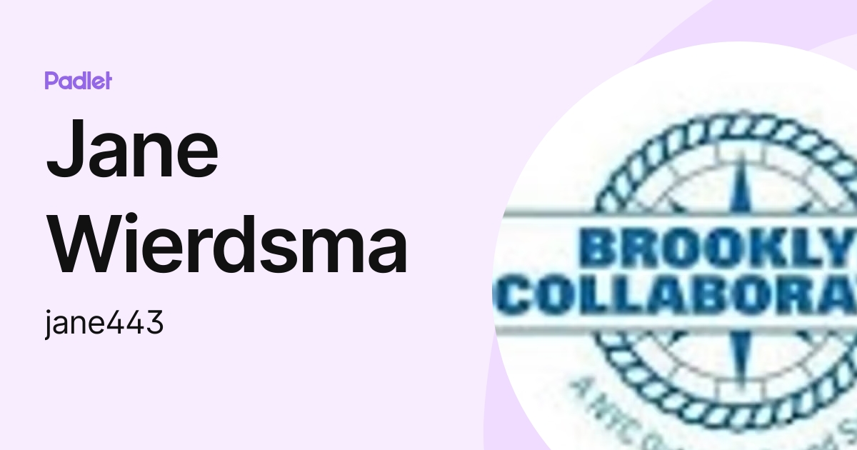 Jane Wierdsma (jane443) profile | Padlet