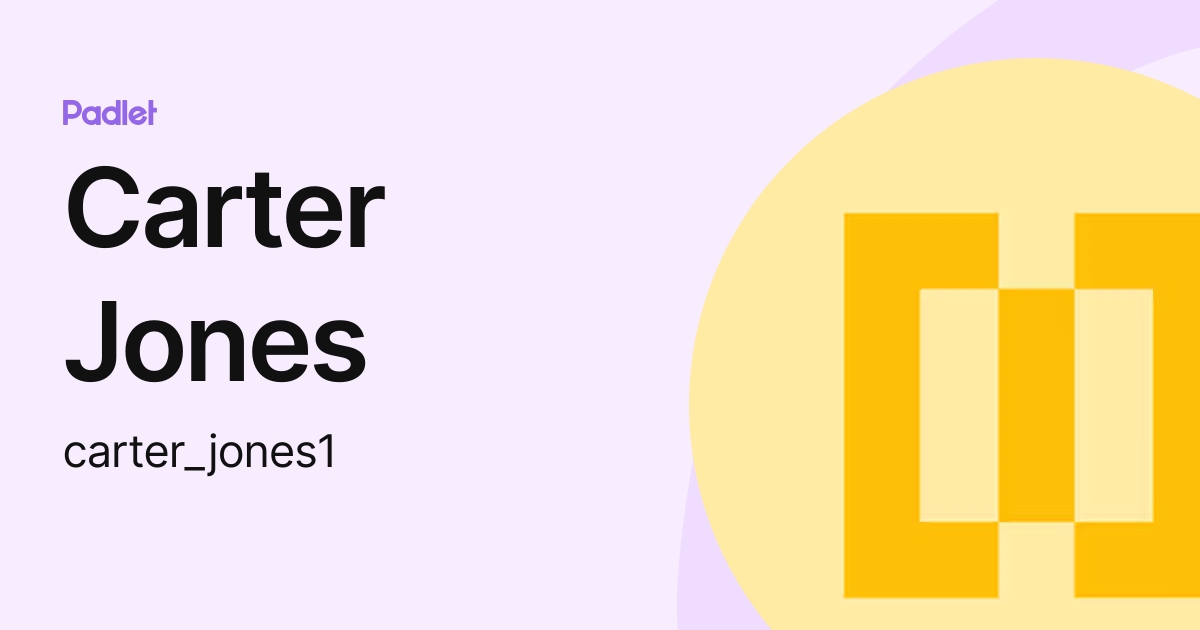 Carter Jones (carter_jones1) profile | Padlet
