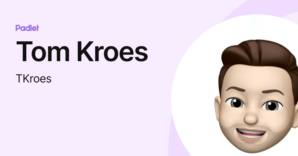 Tom Kroes (TKroes) profile | Padlet