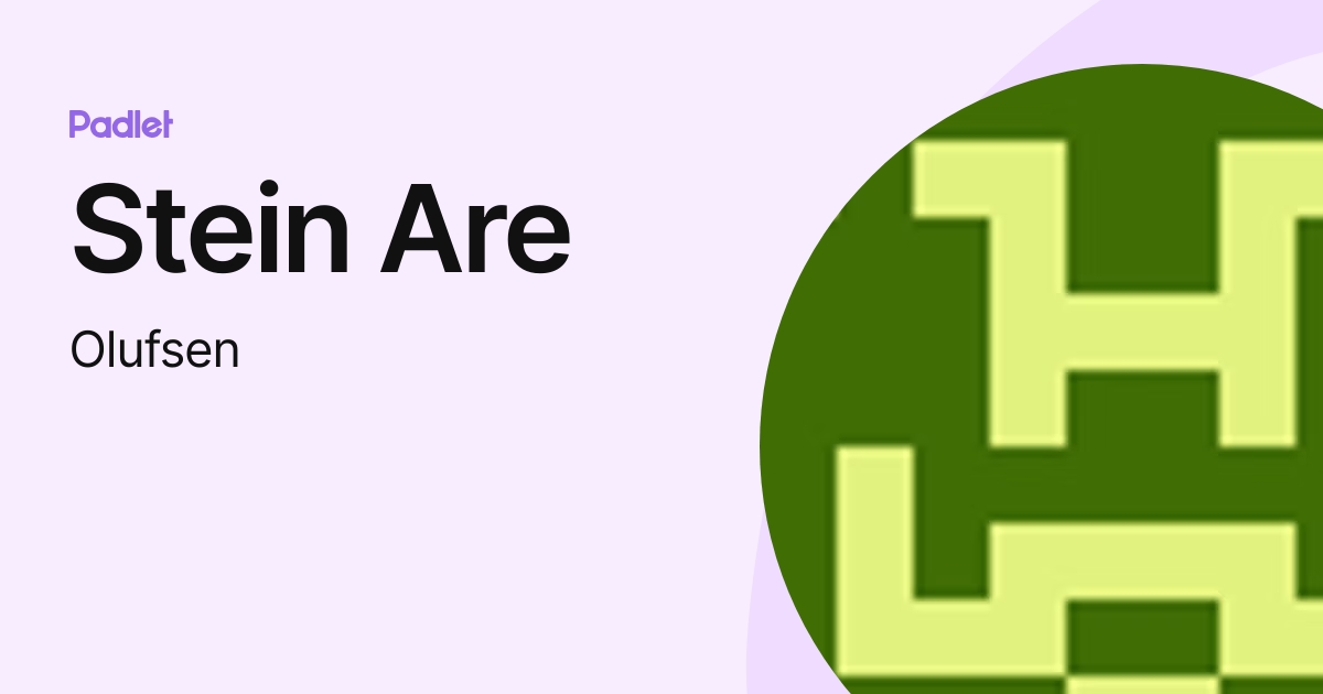 Stein Are (Olufsen) profile | Padlet