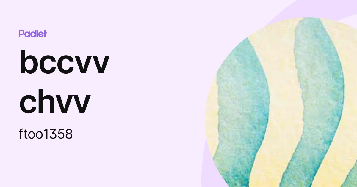 bccvv chvv (ftoo1358) profile | Padlet