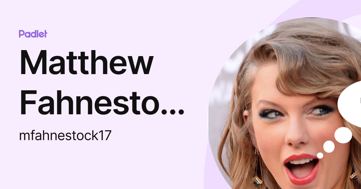 Matthew Fahnestock (mfahnestock17) profile | Padlet