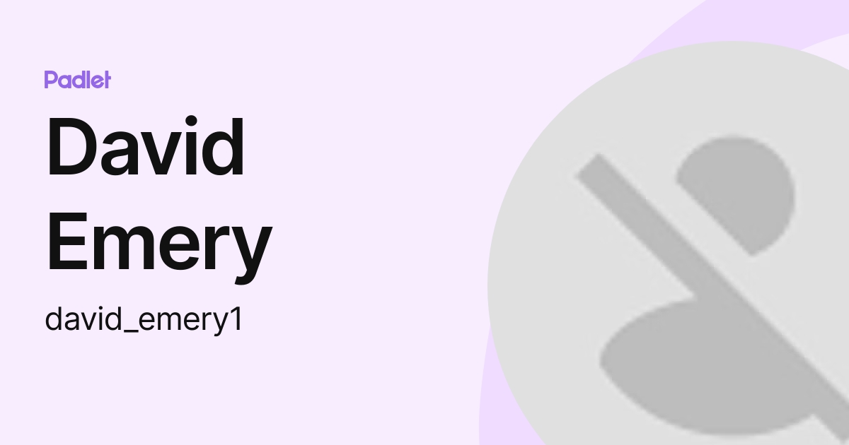 David Emery (david_emery1) profile | Padlet