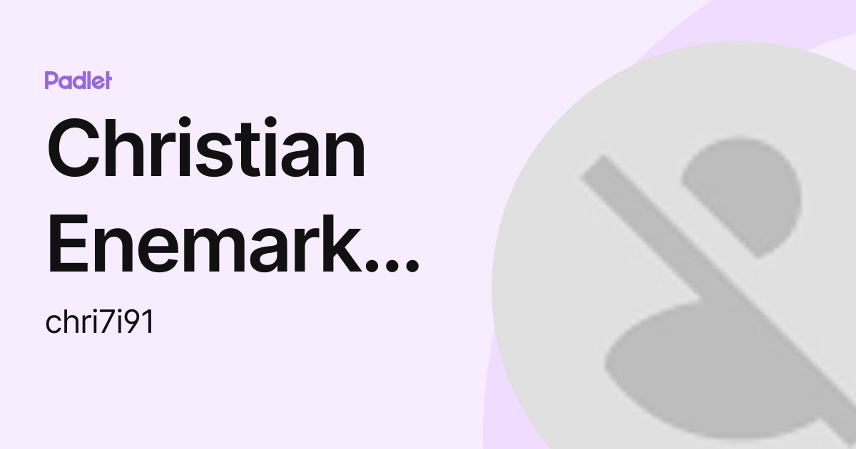 Christian Enemark Rasmussen 7C Fælleshåbsskolen (chri7i91) profile | Padlet