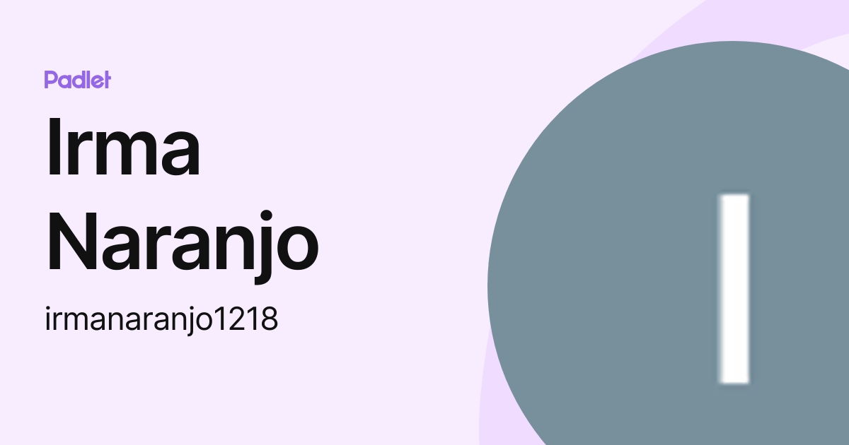 Irma Naranjo (irmanaranjo1218) profile | Padlet