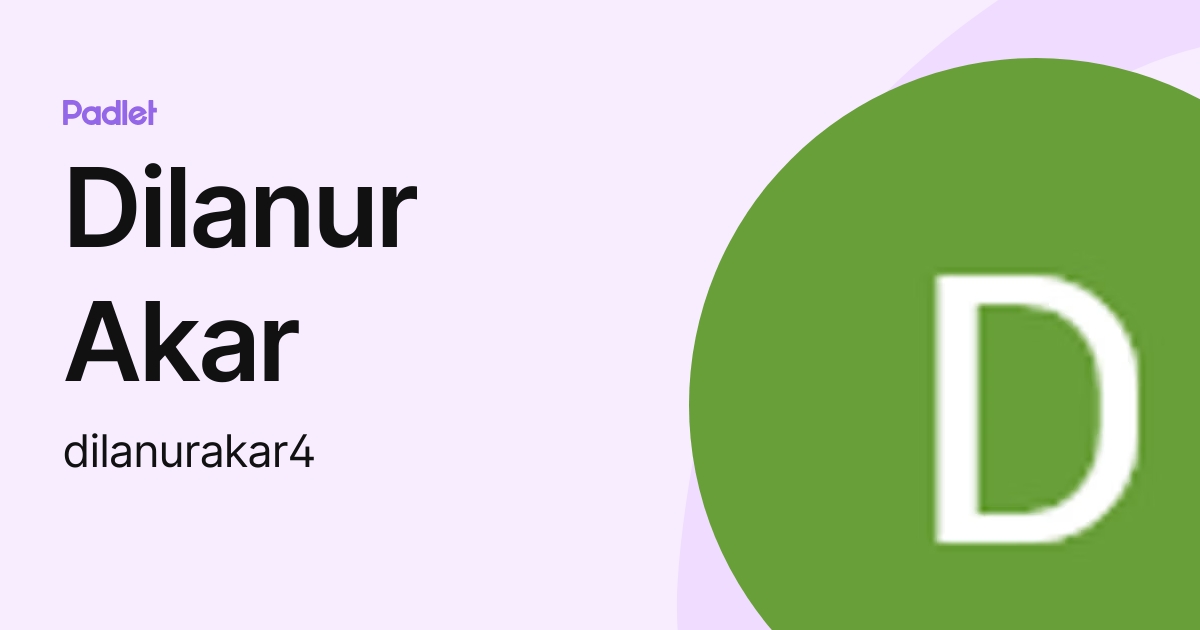 Dilanur Akar (dilanurakar4) profile | Padlet