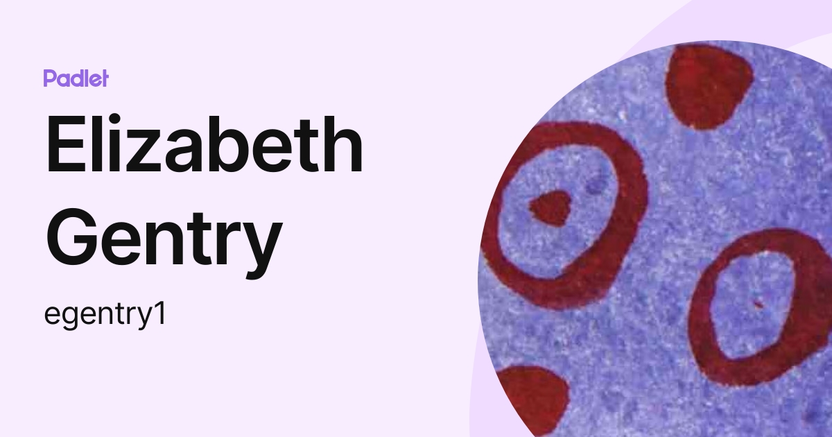 Elizabeth Gentry (egentry1) profile | Padlet