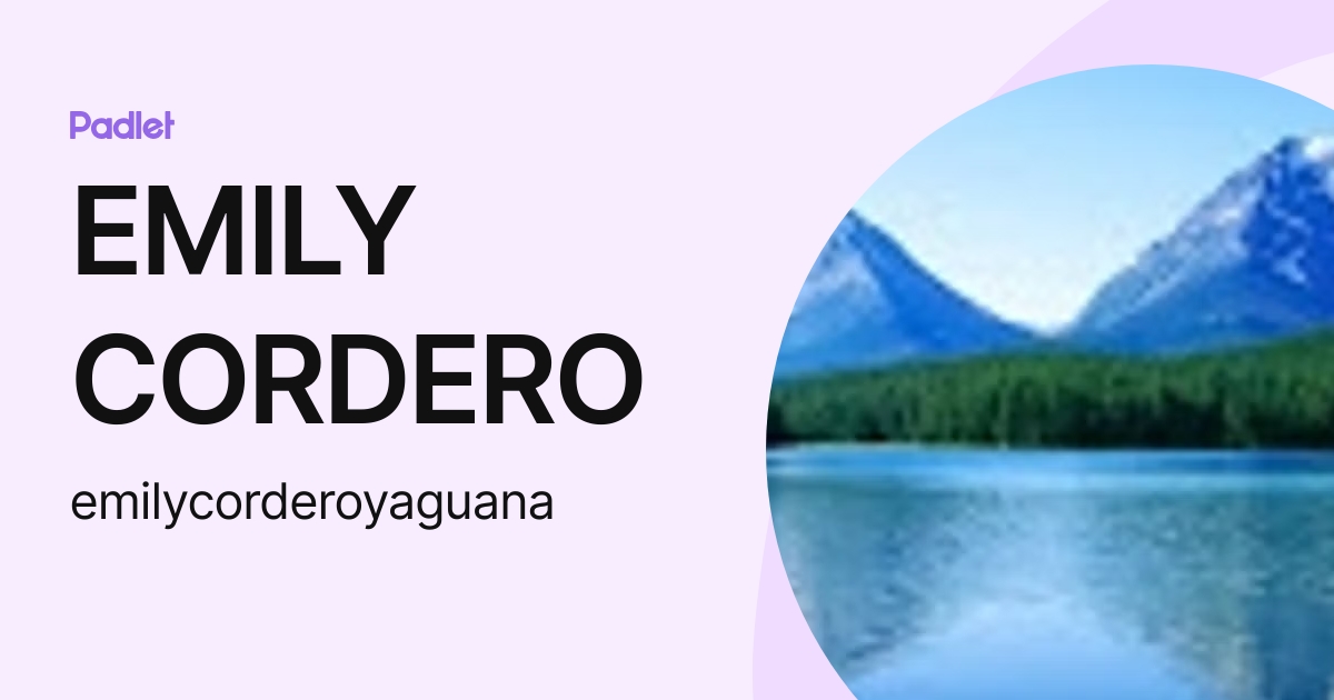 EMILY CORDERO (emilycorderoyaguana) profile | Padlet
