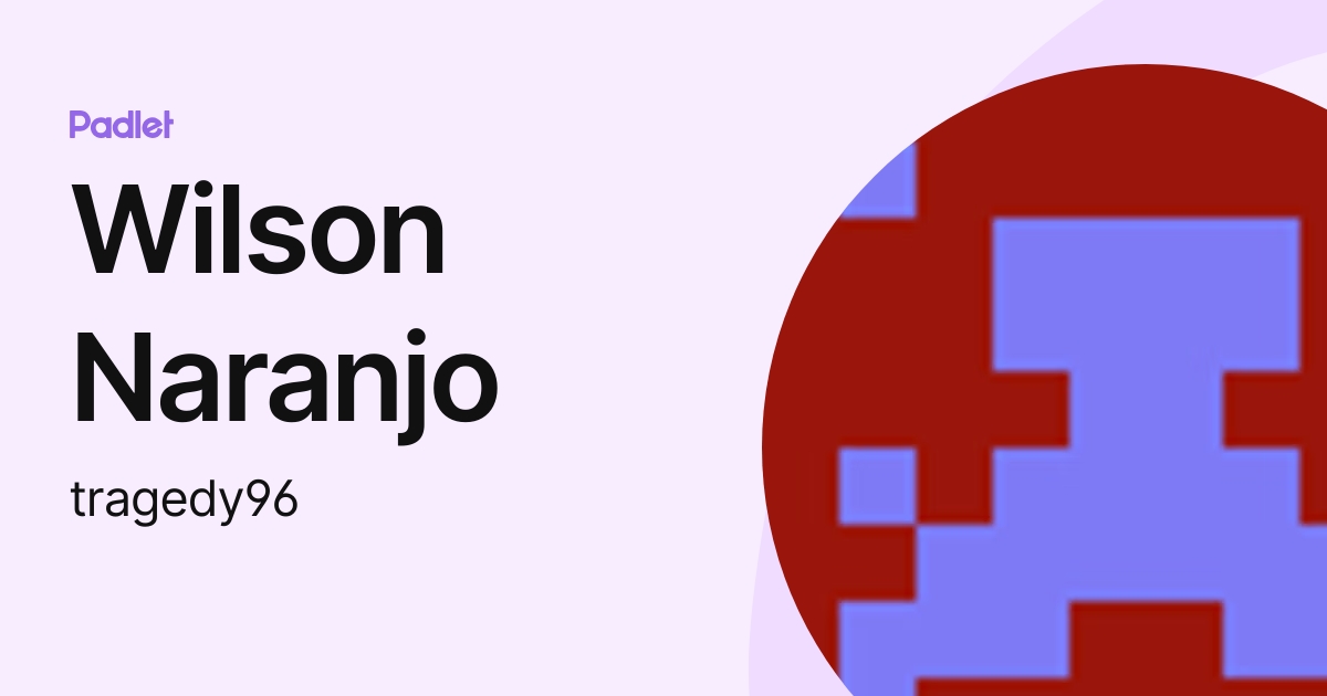 Wilson Naranjo (tragedy96) profile | Padlet