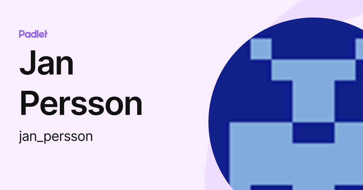 Jan Persson (jan_persson) profile | Padlet