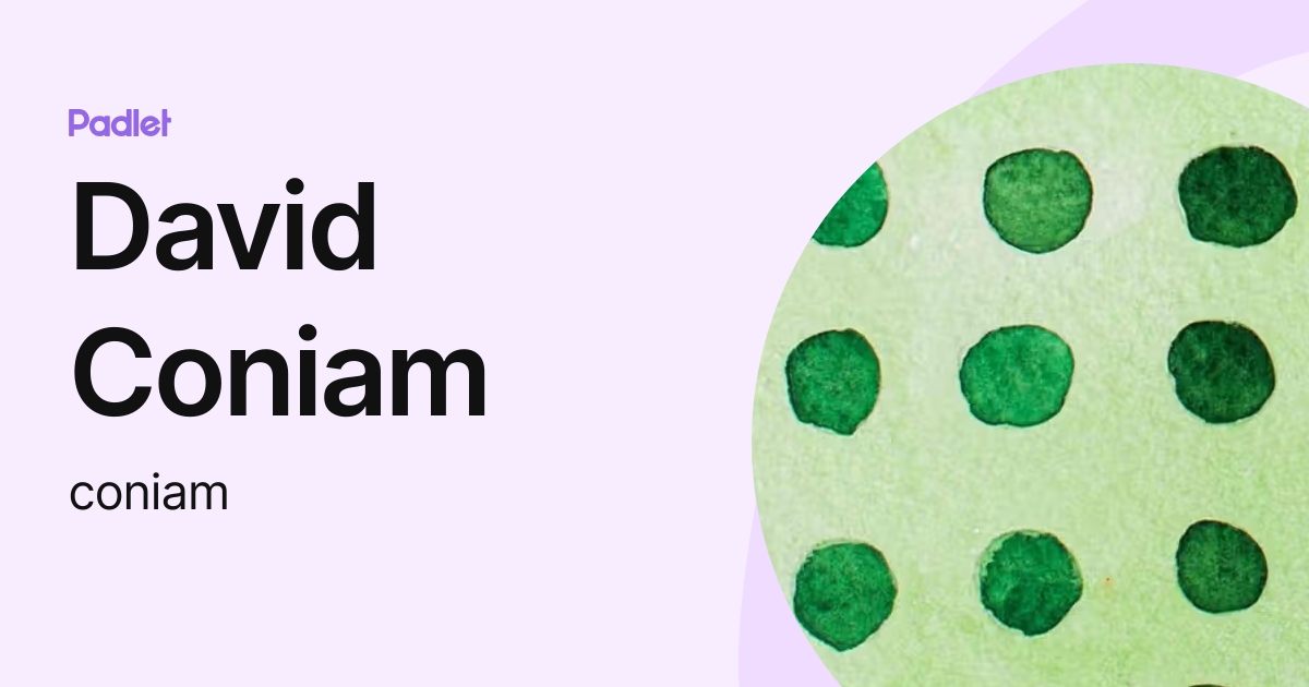 David Coniam (coniam) profile | Padlet