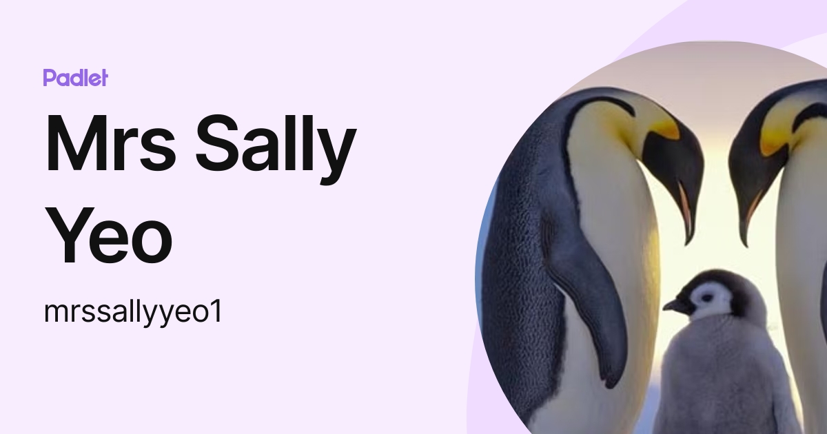 Mrs Sally Yeo (tan_chui_lew) profile | Padlet