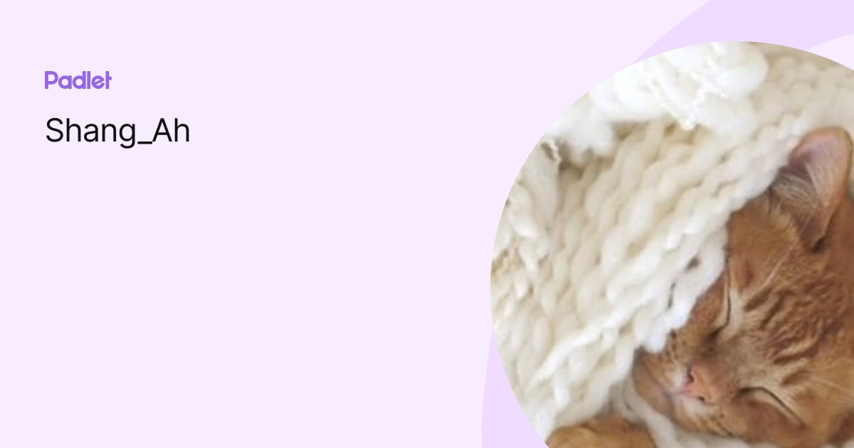 Shang_Ah profile | Padlet