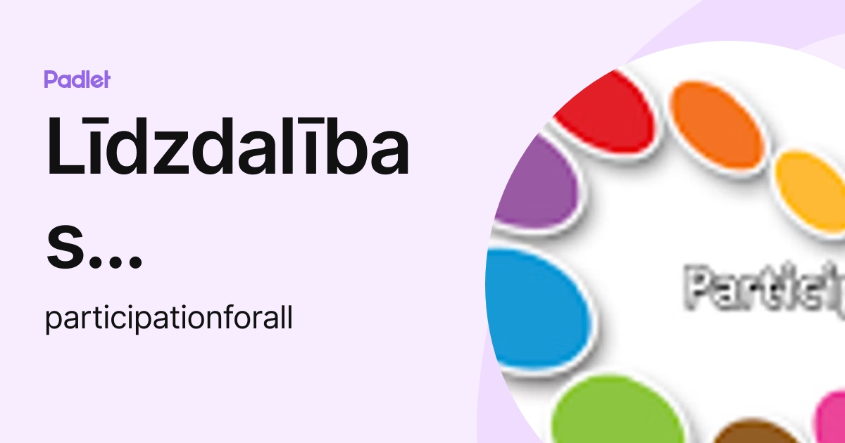 Līdzdalības Platforma Participation For All Participationforall