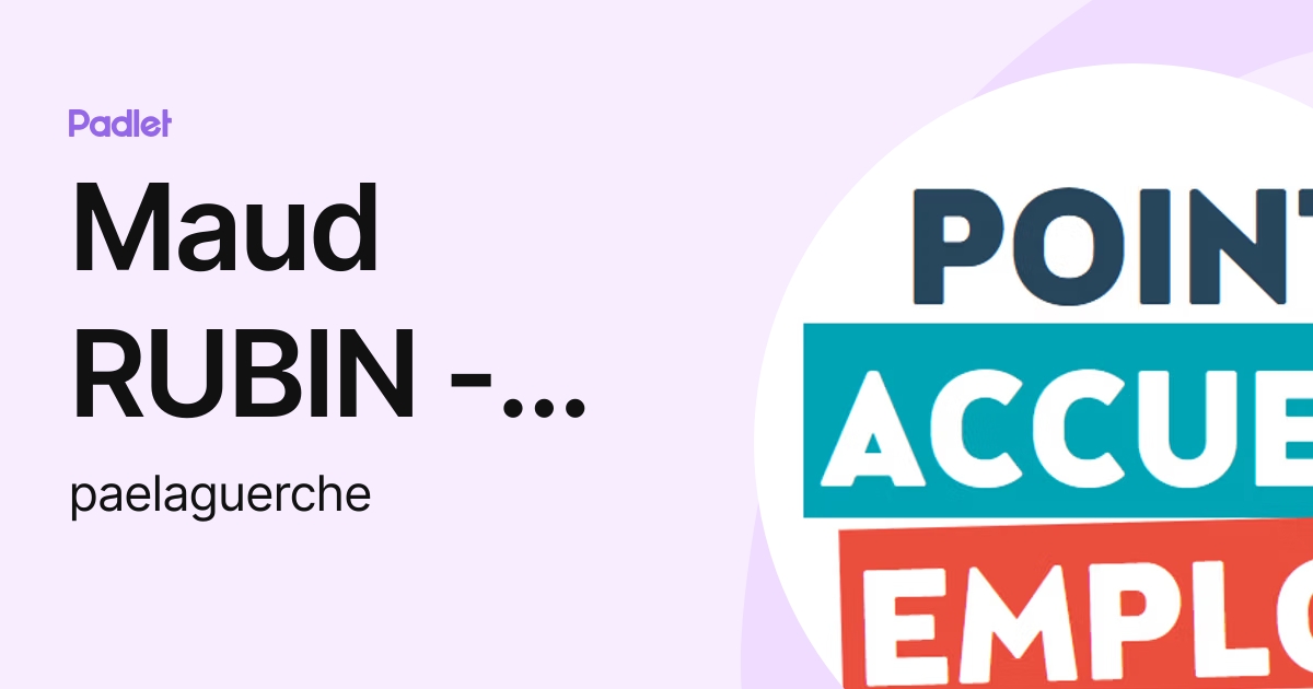 Maud RUBIN - Conseillère en Insertion Professionnelle (paelaguerche ...