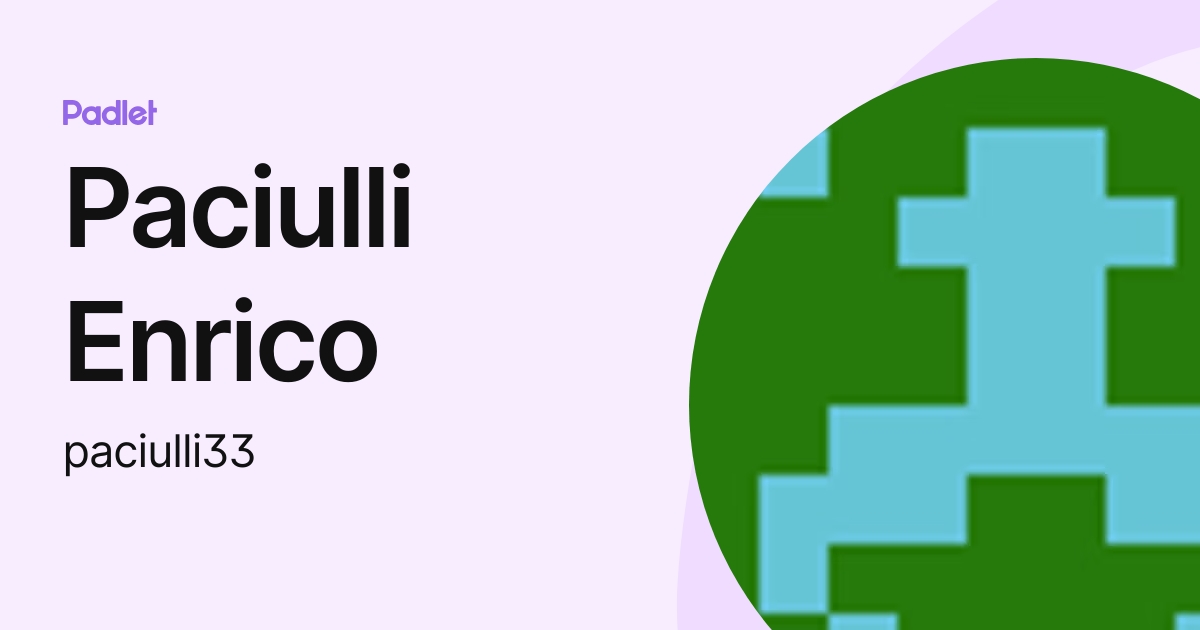 Paciulli Enrico (paciulli33) profile | Padlet