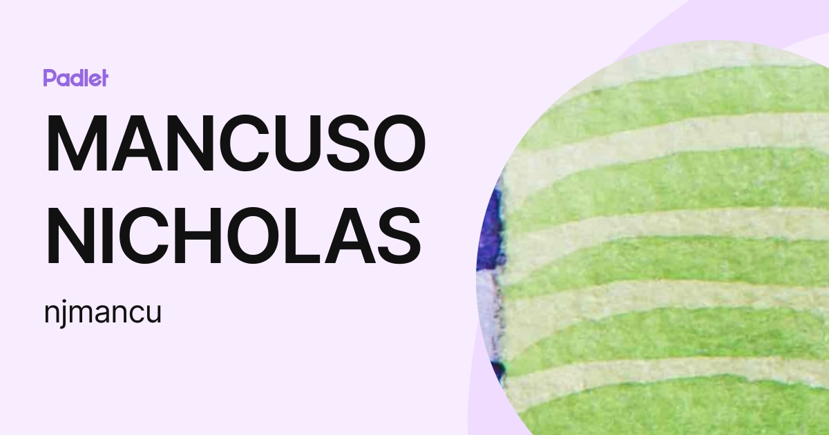 MANCUSO NICHOLAS (njmancu) profile | Padlet